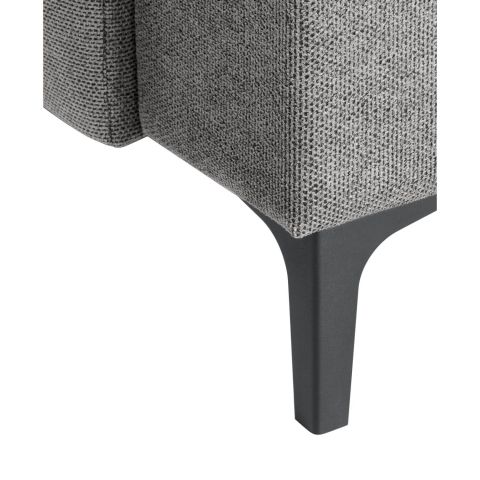 Hoekbank links Fabria polyetherschuim grijs