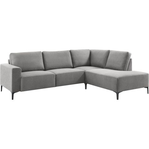 Hoekbank rechts Fabria polyetherschuim grijs