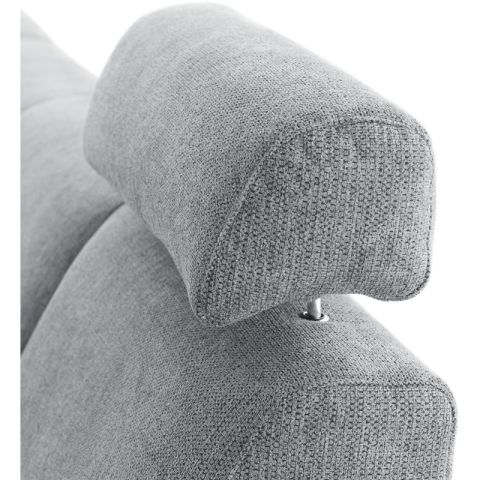 Hoekbank links Puento gerecycled polyether HR-zitting grijs