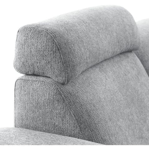 Hoekbank links Puento gerecycled polyether HR-zitting grijs